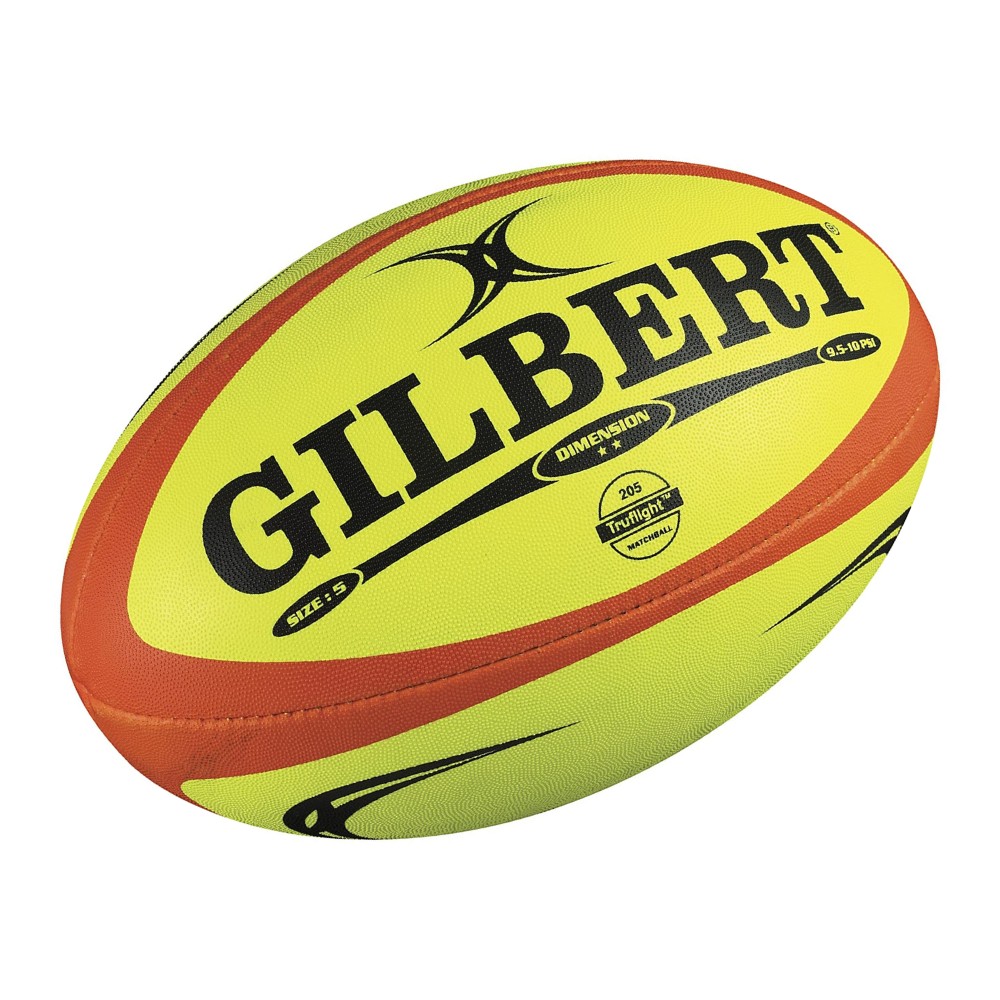 Gilbert Dimension Match Fluo/Orange Rugby Ball - Kloppers Sport